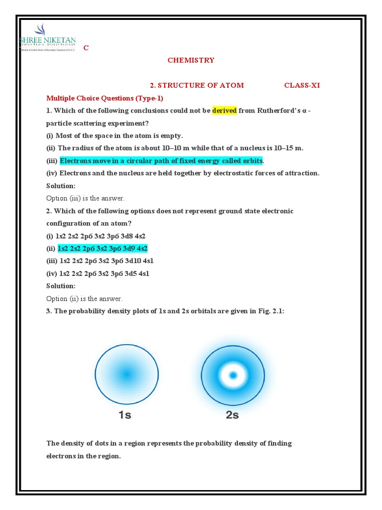 Structure of Atom Notes | PDF