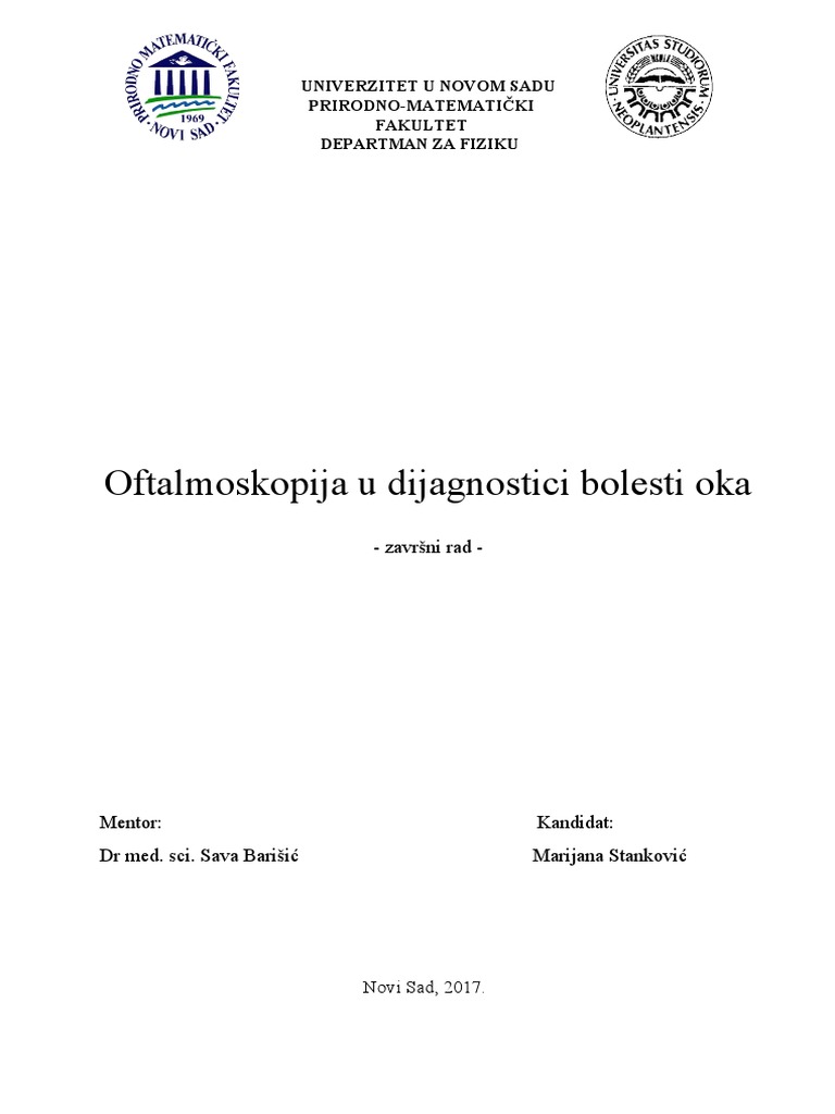 Oftamologija | PDF