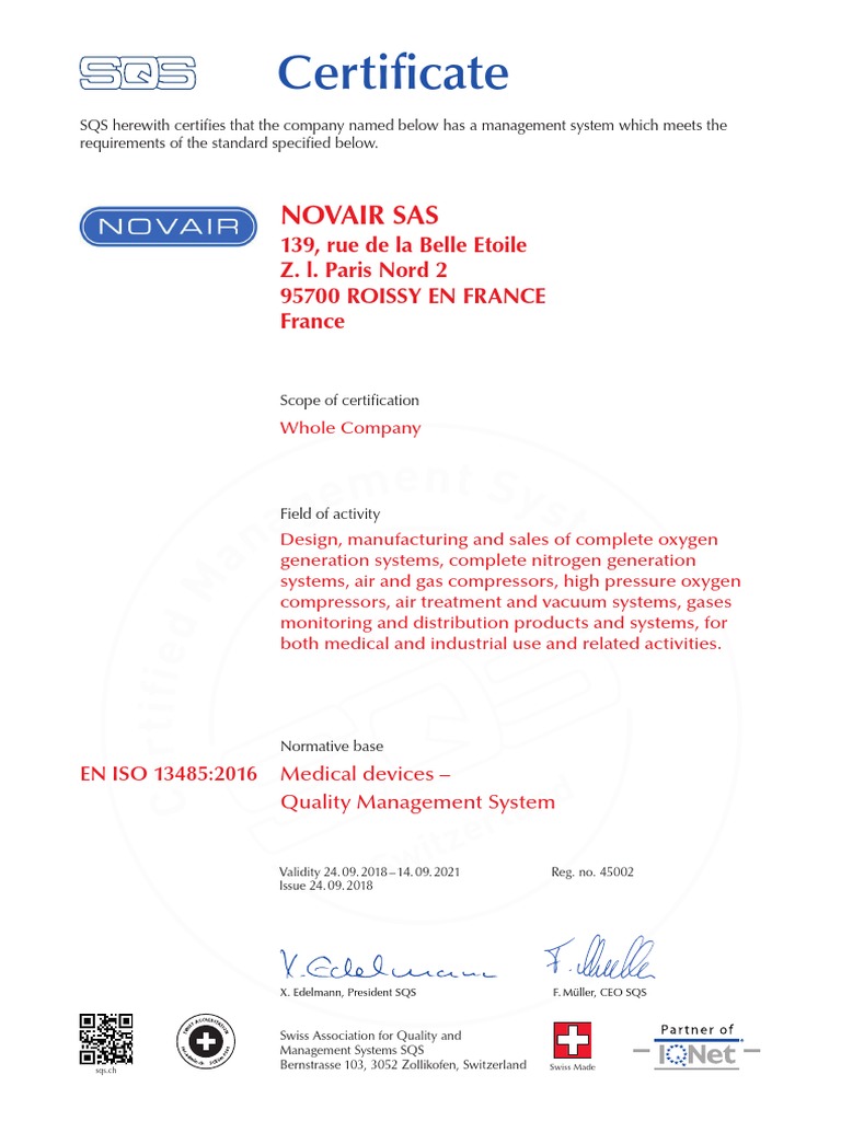 Certificado Iso 13485 | PDF | Technology & Engineering