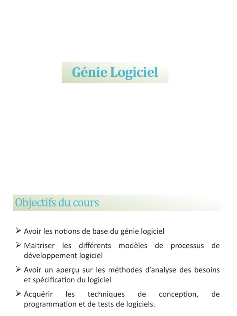 GL - 1-Introduction Au Génie Logiciel | PDF | Test de logiciel ...