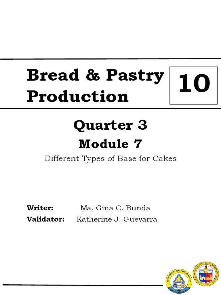 Bread & Pastry Production: Quarter 3 | PDF | Cakes | Cheesecake