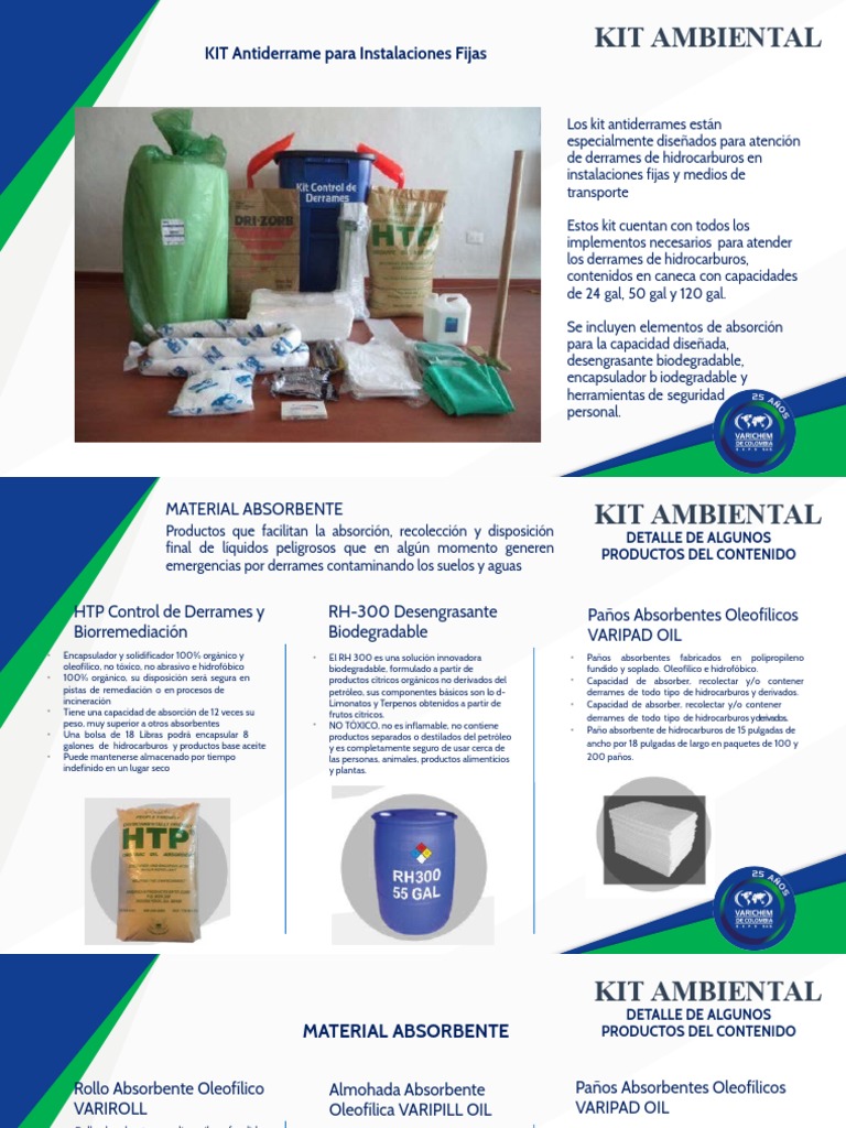 Kit Antiderrame para Hidrocarburos | PDF | Petróleo | Hidrocarburos