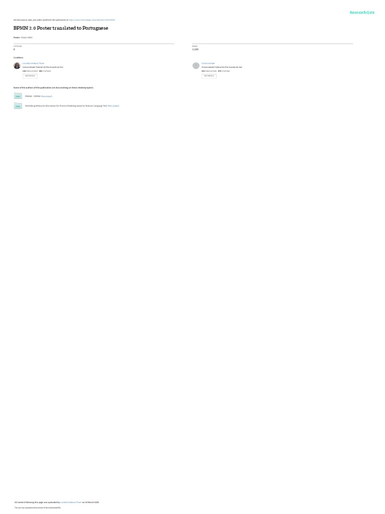 Bpmn2 0 Poster PT | PDF