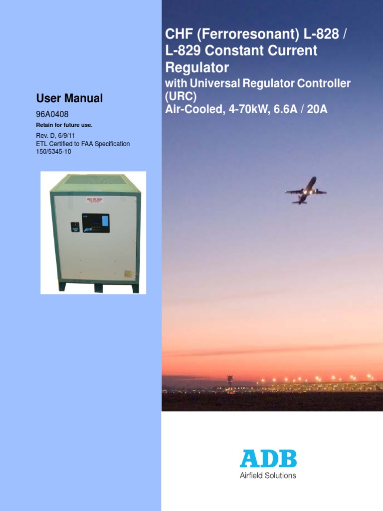 ADB - Manual - L-829 Constant Current Regulator RCC | PDF | Safety ...