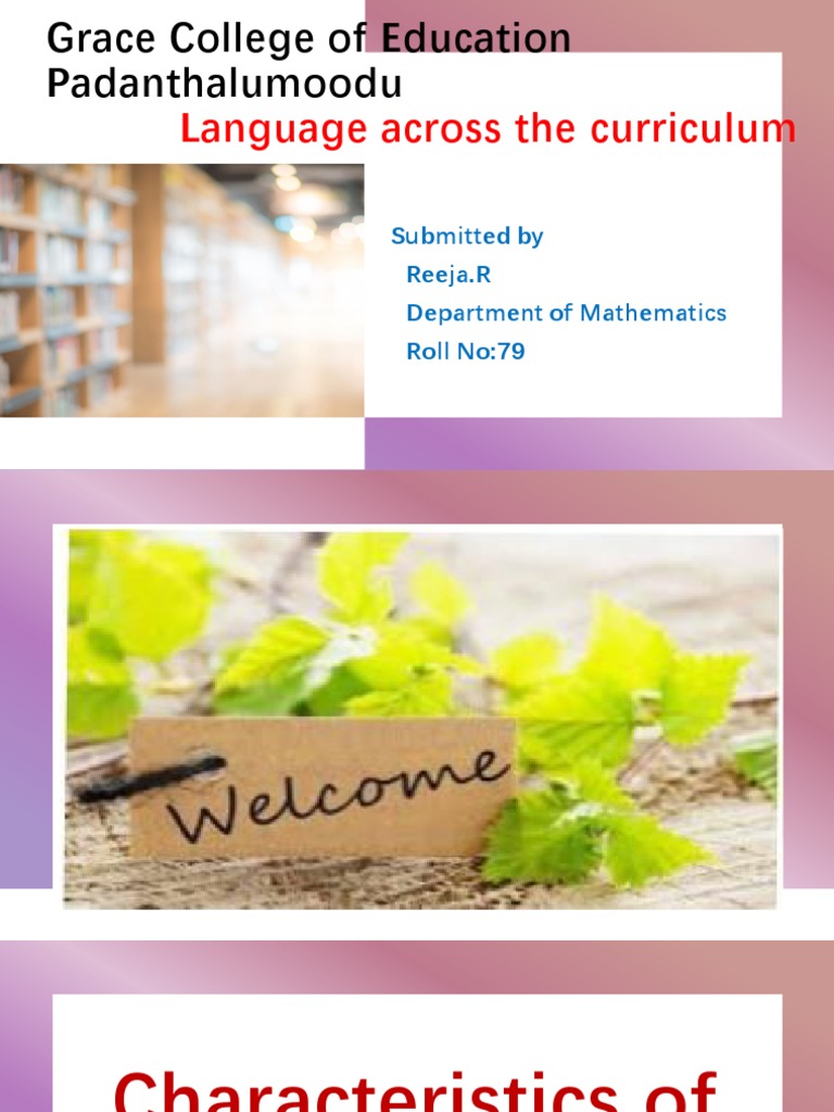 Language Across The Curriculum-1 | PDF