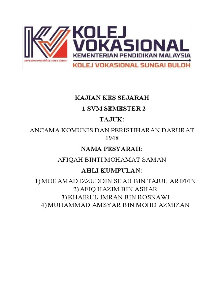 PB Sejarah 1 SVM MPP Semester 2 | PDF