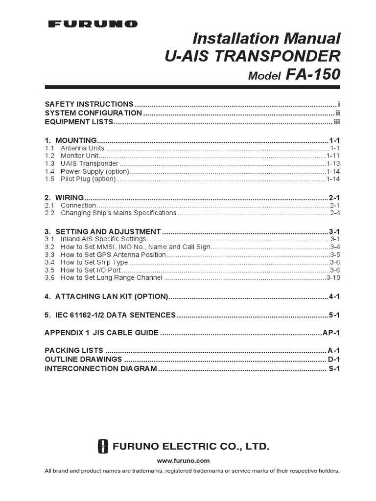 Fa150 Installation Manual | PDF