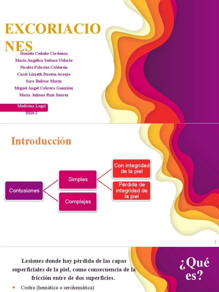 Excoriaciones Grupo 3 | PDF | Piel | Epitelio
