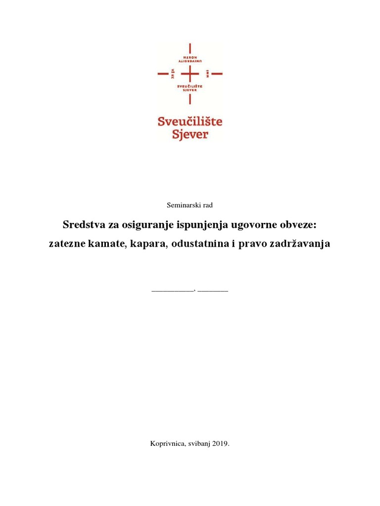 Seminarski Rad - Primjer | PDF