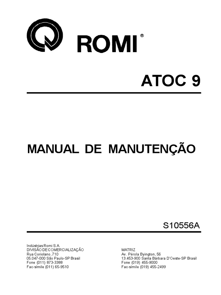 Atoc 9: Manual de Manutenção | PDF