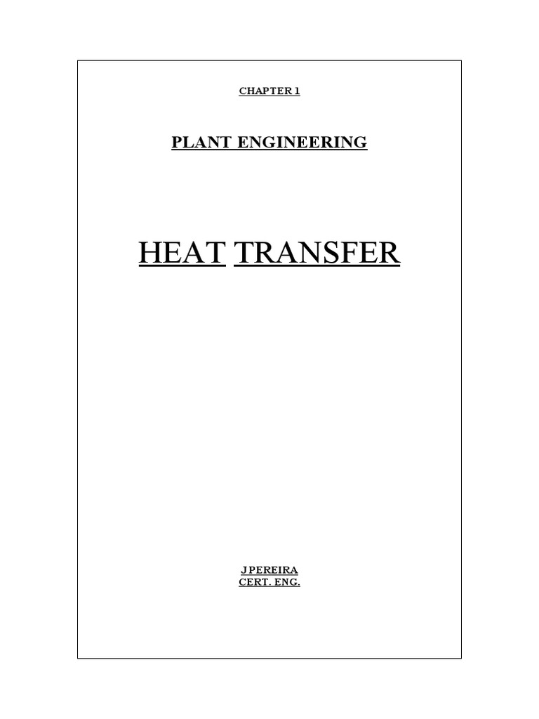 Chapter 1 - Heat Transfer | PDF | Heat Transfer | Thermal Insulation
