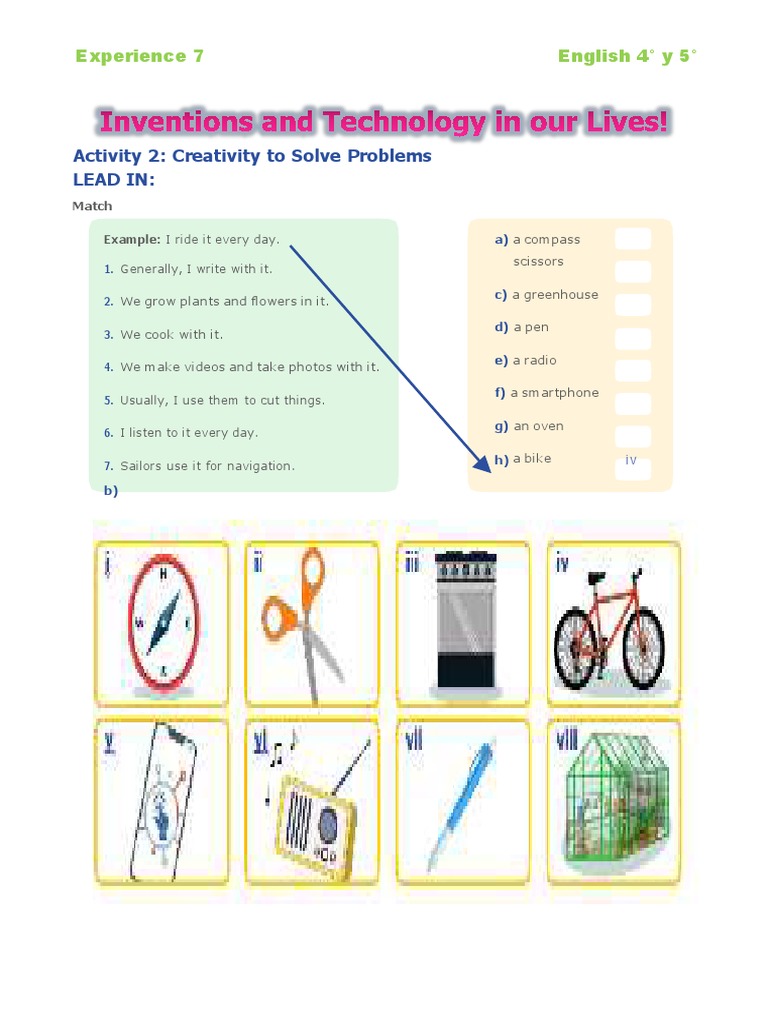Activity 2: Creativity To Solve Problems Lead In:: Experience 7 English ...