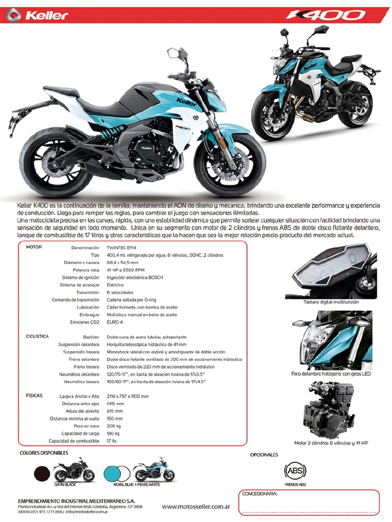 Ficha Tecnica K400 | PDF