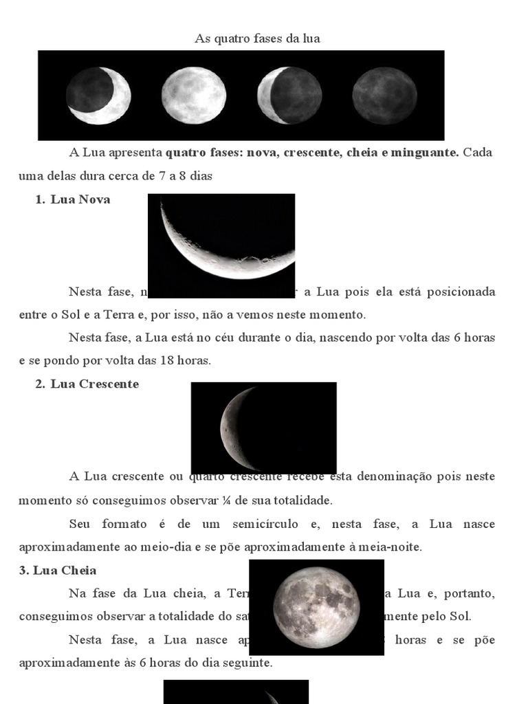 As Quatro Fases Da Lua | PDF