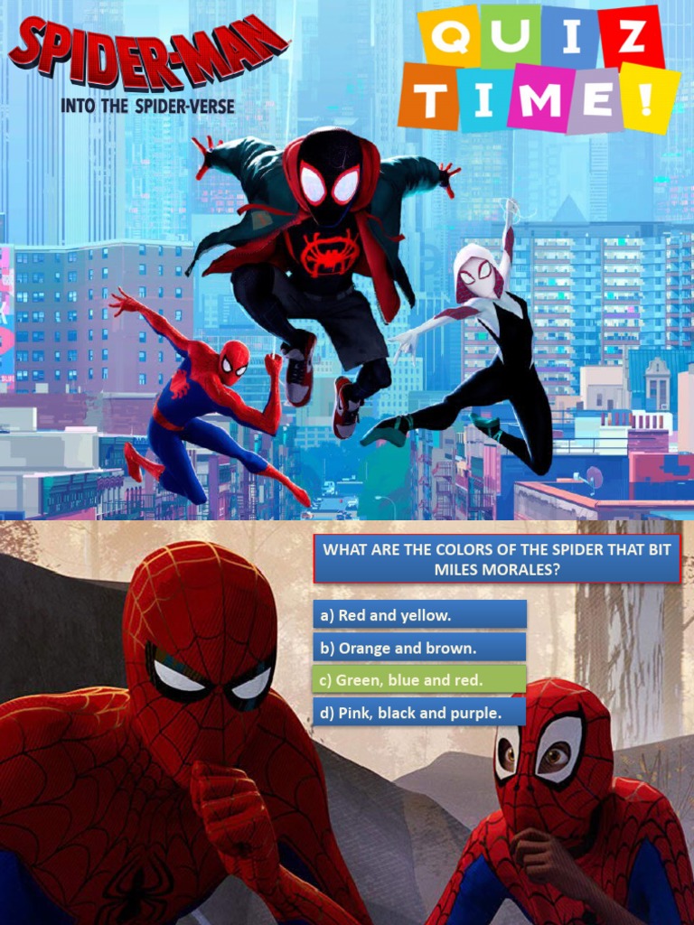 Quiz - Spider-Man Into The Spider-Verse | PDF | Art | Young Adult