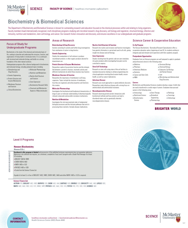 Biochemistry & Biomedical Sciences | PDF | Pharmacology | Biochemistry