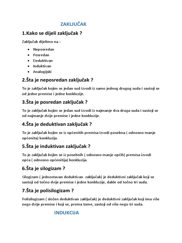 Logika Odgovori 1 | PDF