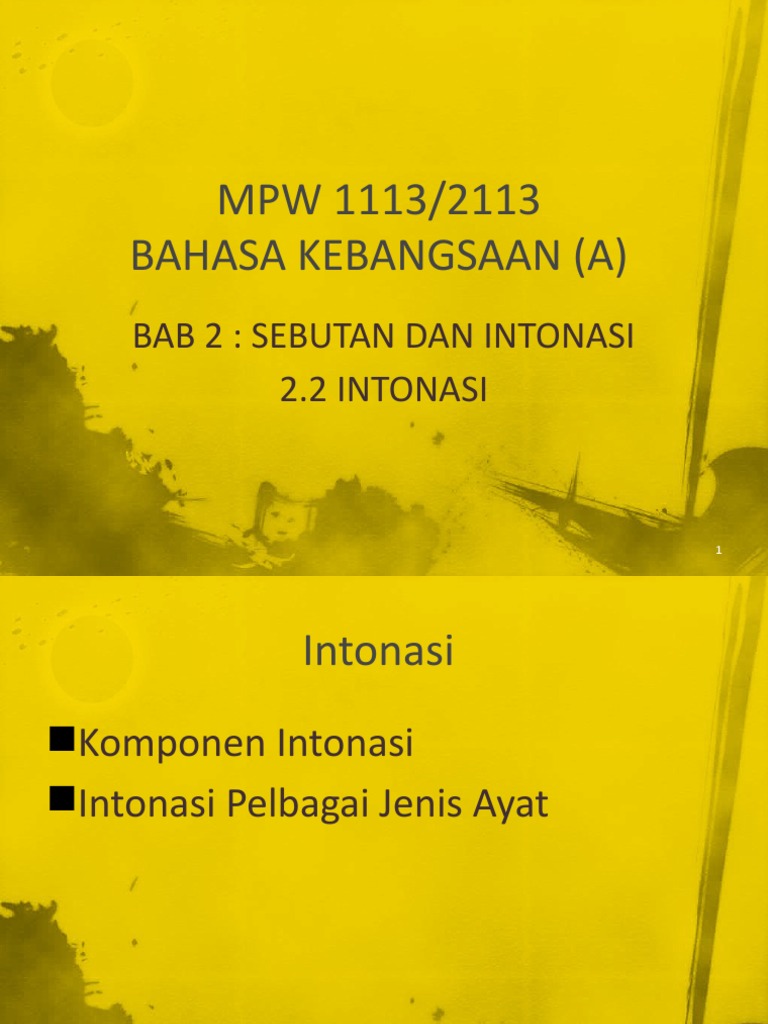 Memahami Intonasi dalam Bahasa Melayu | PDF
