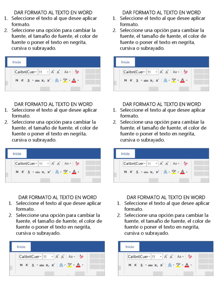 Formato de Texto en Word | PDF