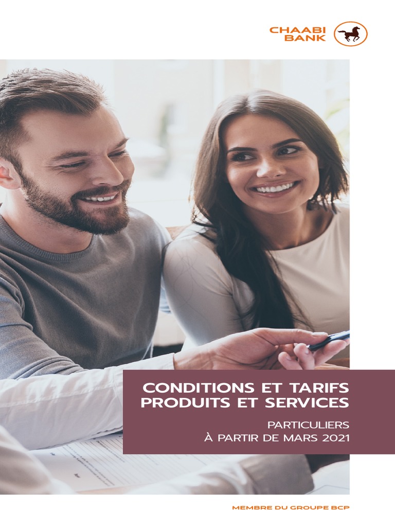 Tarifs et Services de Banque Chaabi | PDF | Chèque | Banques