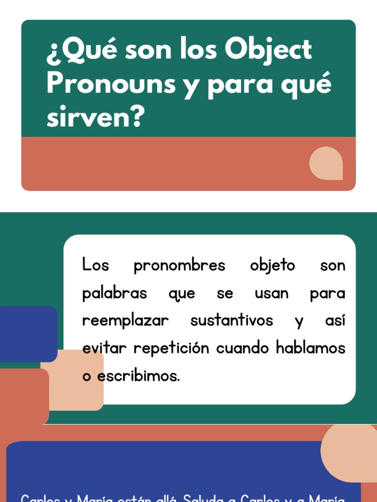 ¿Qué Son Los Object Pronouns y para Qué Sirven? | PDF | Business