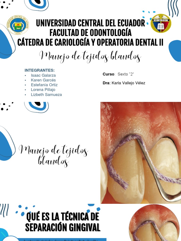 Manejo de Tejidos Blandos | PDF | Dentadura postiza | Especialidades Medicas