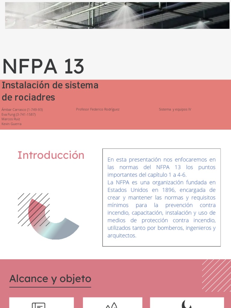 Normas Nfpa13 | PDF | Sistema de rociadores contra incendios | Tubería ...