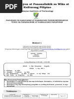 Filipino 11 Module 1 | PDF