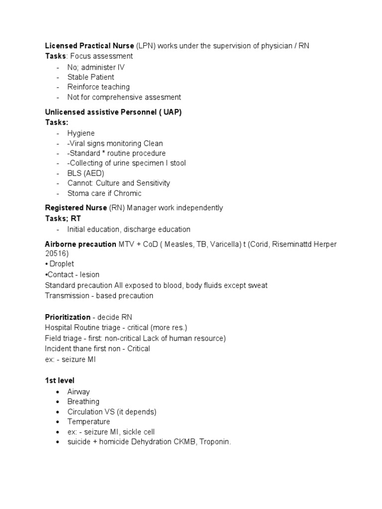 Disaster Nursing Notes | PDF