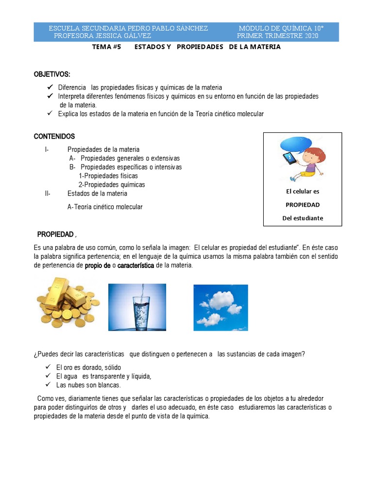 Propiedades y Estados de la Materia | PDF | Densidad | Importar