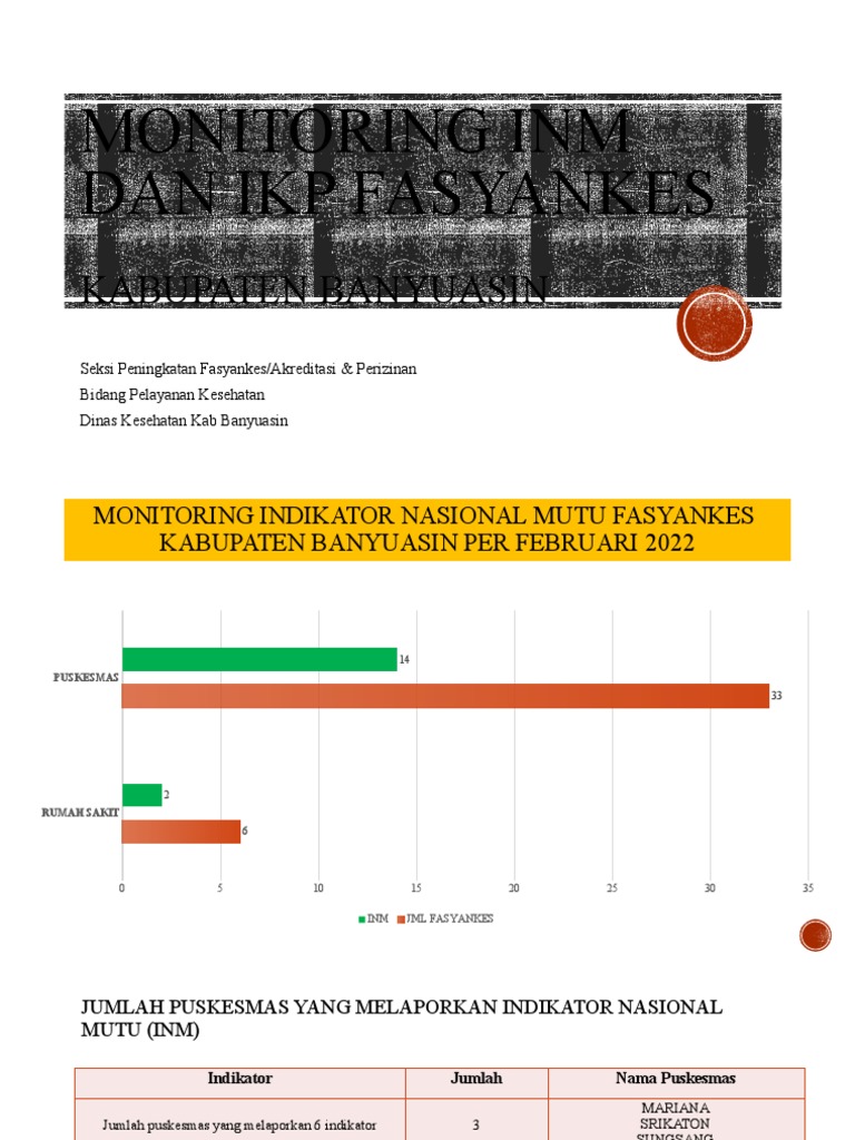 Monitoring Inm Dan Ikp Fasyankes | PDF