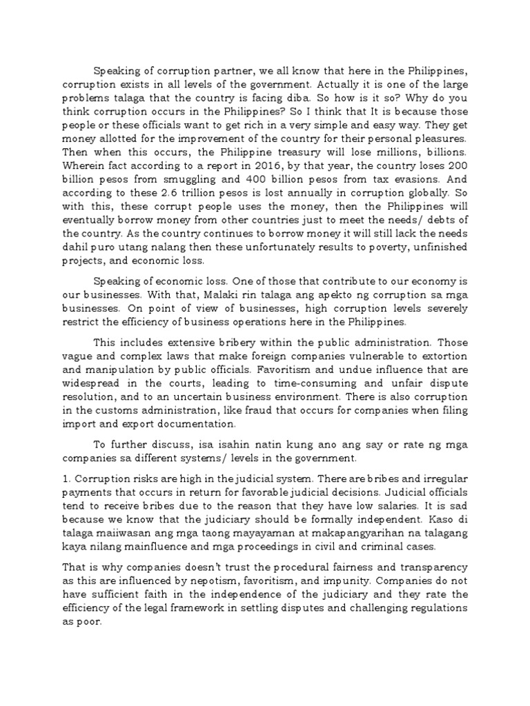 Corruption Script | PDF | Corruption | Bribery