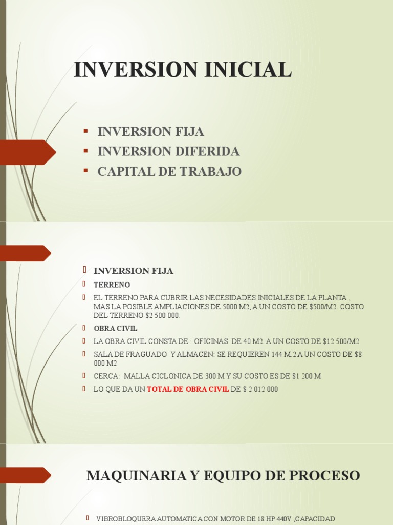 Inversion Inicial | PDF