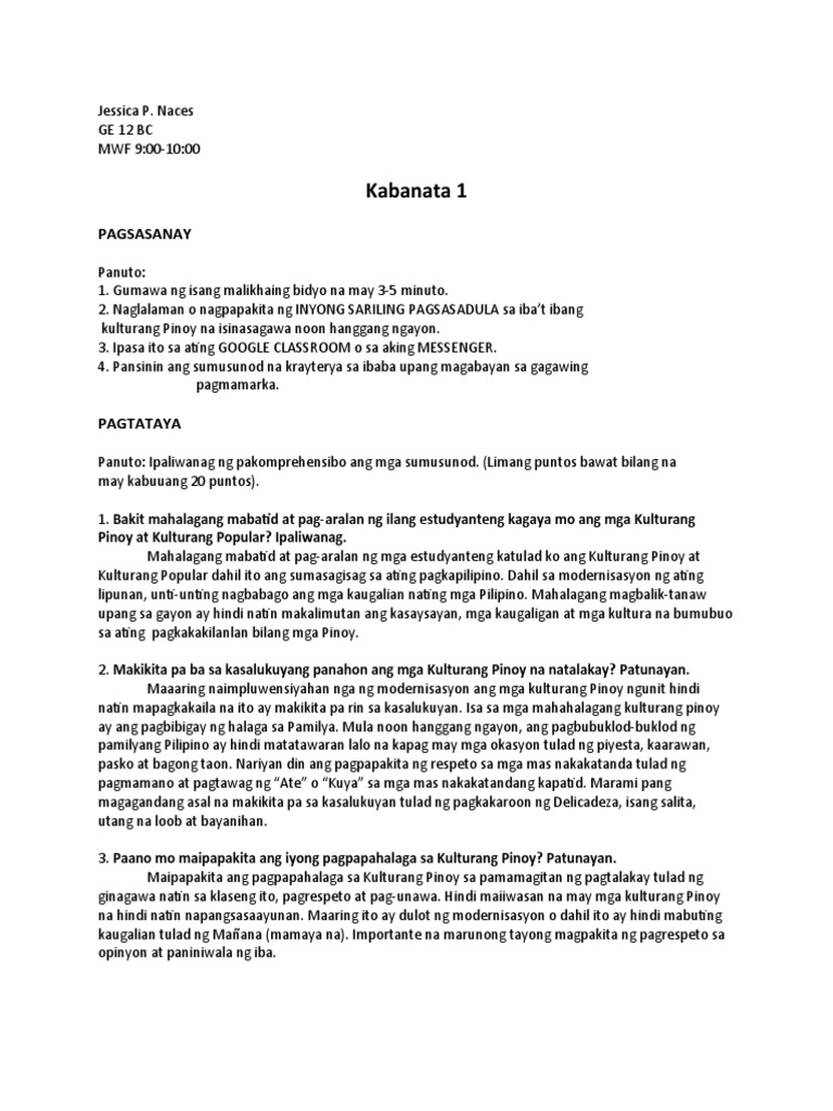 GE 12 (Course Pack 1) | PDF