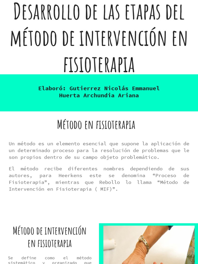 Desarrollo de Las Etapas Del Método de Intervención en Fisioterapia | PDF