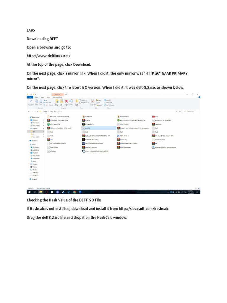 DEFT Linux 8.2 ISO Setup Guide | PDF | Computer File | Virtual Machine