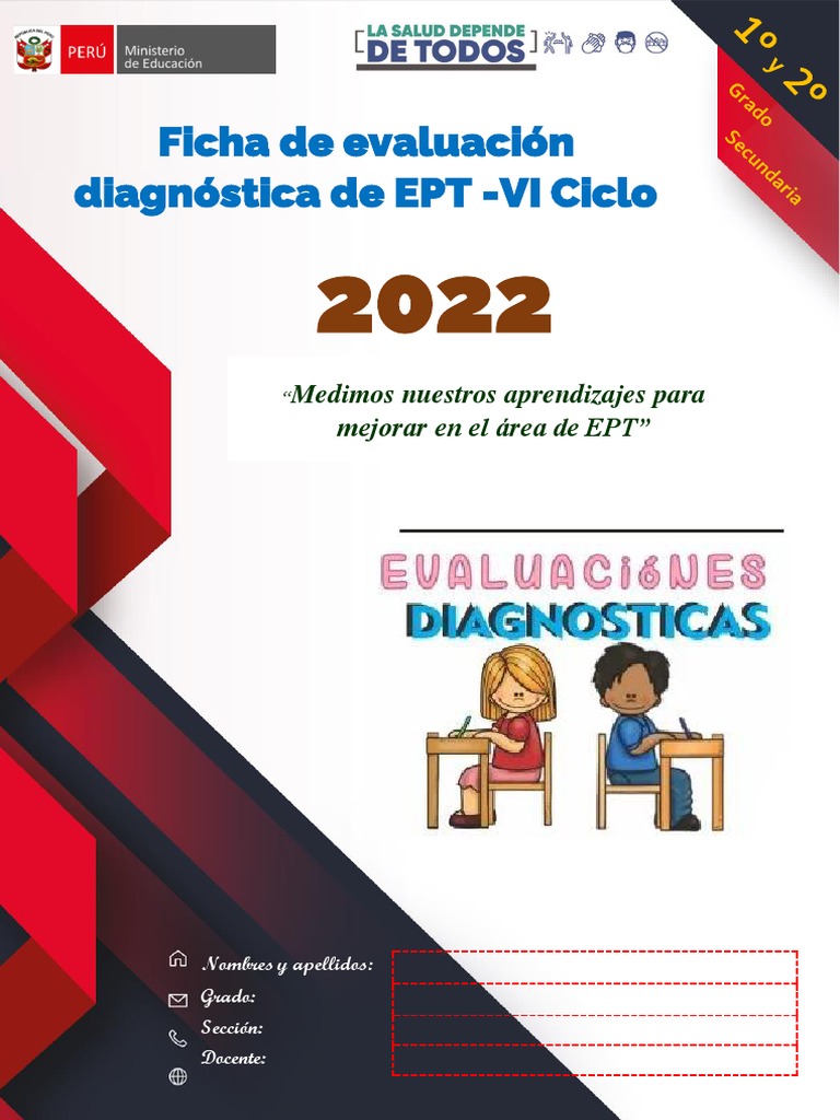 Evaluacion Diagnostica 2022 EPT 1° 2° | PDF | Mercado (economía) | Evaluación