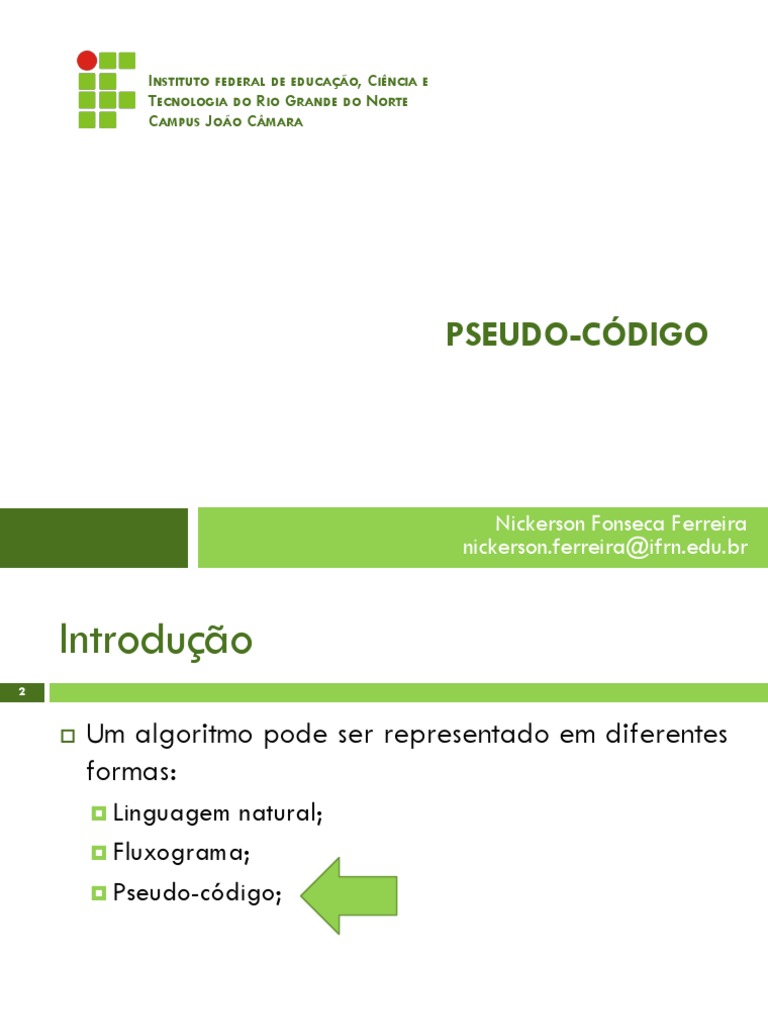 Aula 06 - Pseudo-Codigo | PDF | Algoritmos | Números Aula 06 - Pseudo-Codigo | PDF | Algoritmos | Números