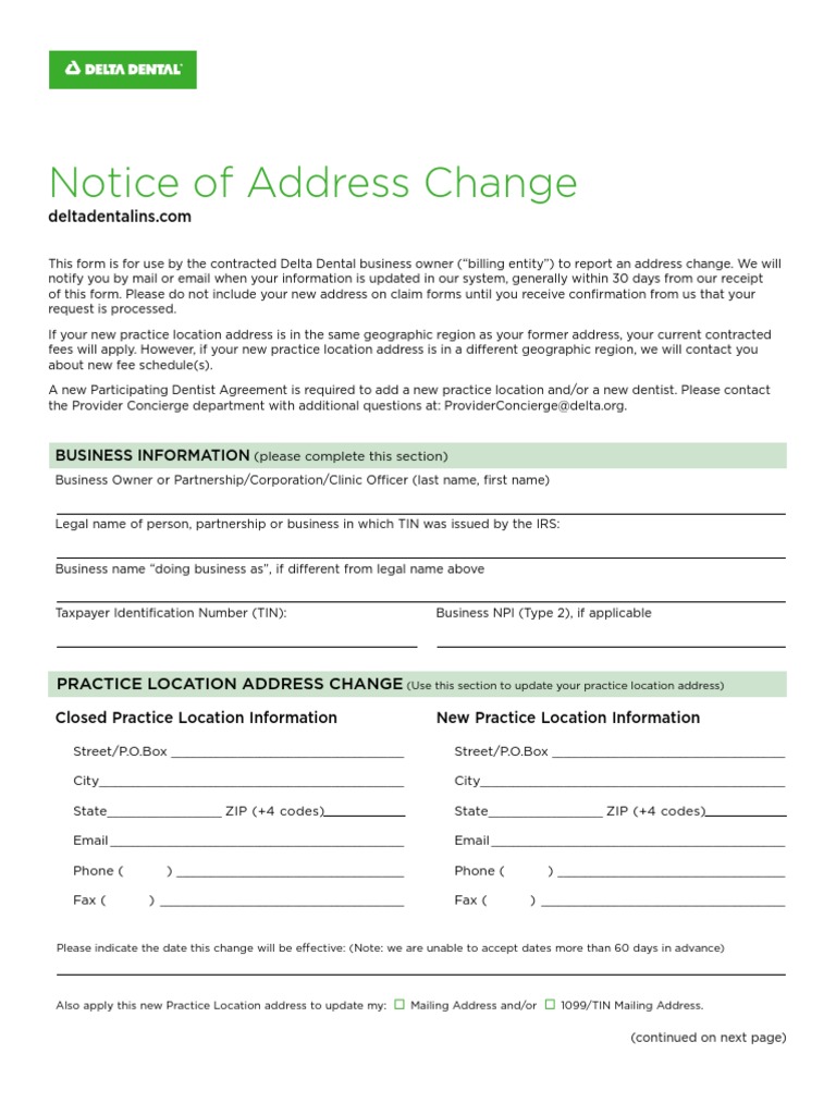 address-change-form | PDF | Business