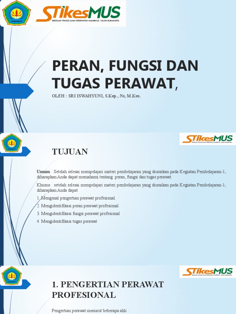 Peran Fungsi Tugas Perawat | PDF