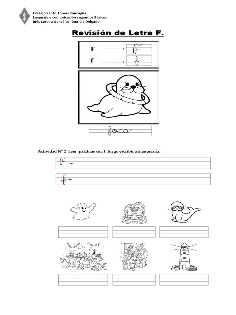 Revisión de Letra F | PDF