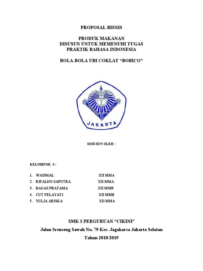 Proposal Bisnis | PDF | Memasak, Makanan, & Anggur