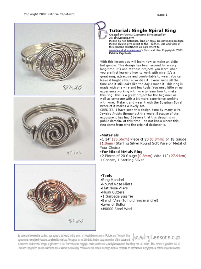 Anillo Single Spiral Ring | PDF | Wire | Manufactured Goods