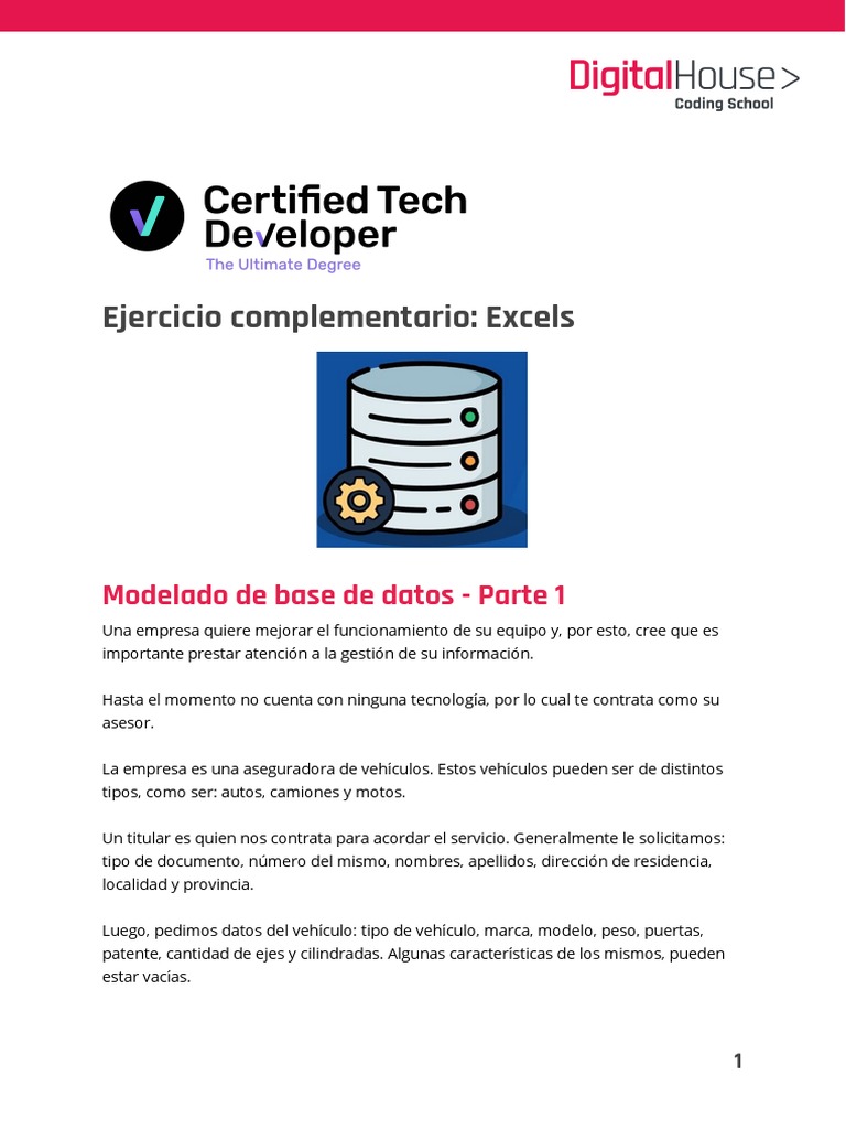 3 CONSIGNA - Modelado de Base de Datos Parte 1 y 2 | PDF | Informática