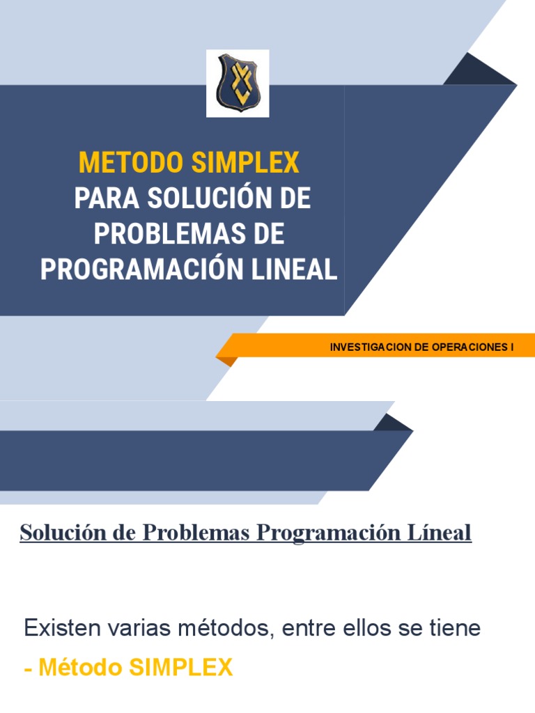 Clase 01 Metodo Simplex PL | PDF | Programación lineal | Informática ...