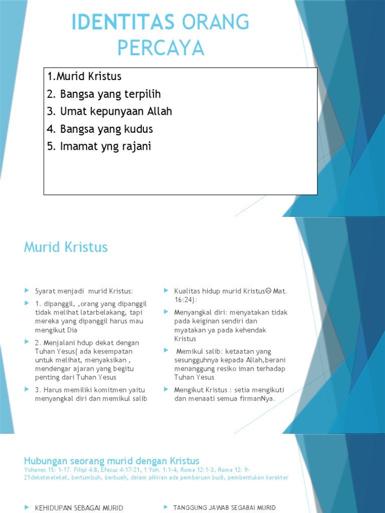 Identitas Orang Percaya | PDF | Filsafat