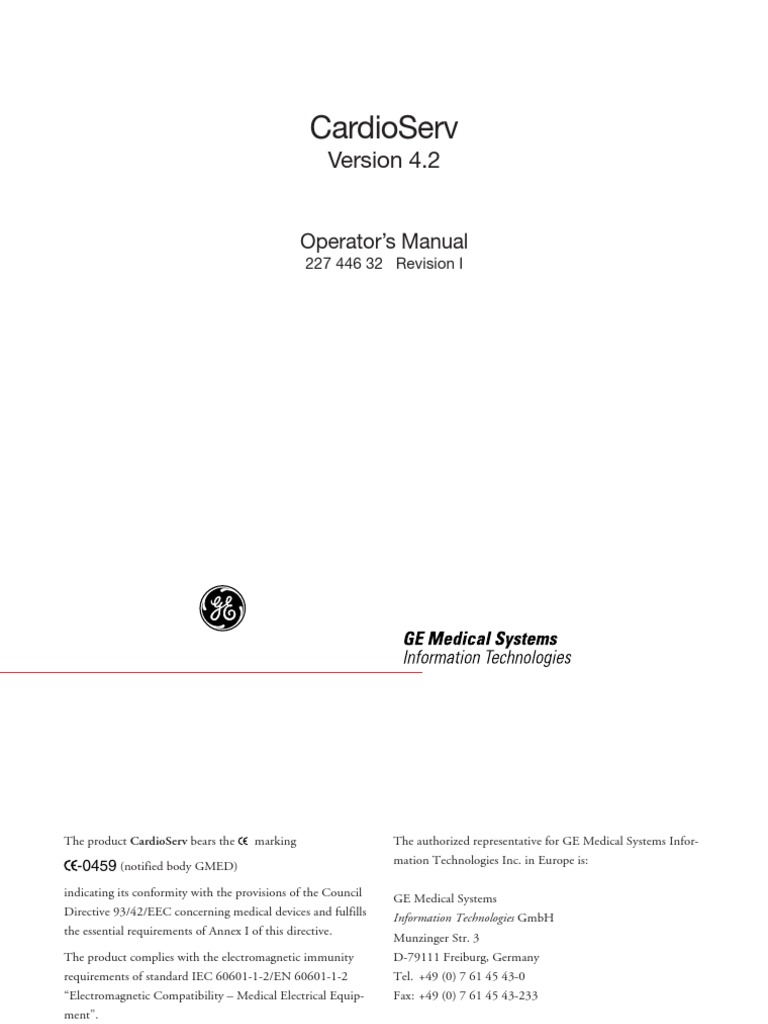 GE Cardioserv - User Manual | PDF | Artificial Cardiac Pacemaker | Ac ...