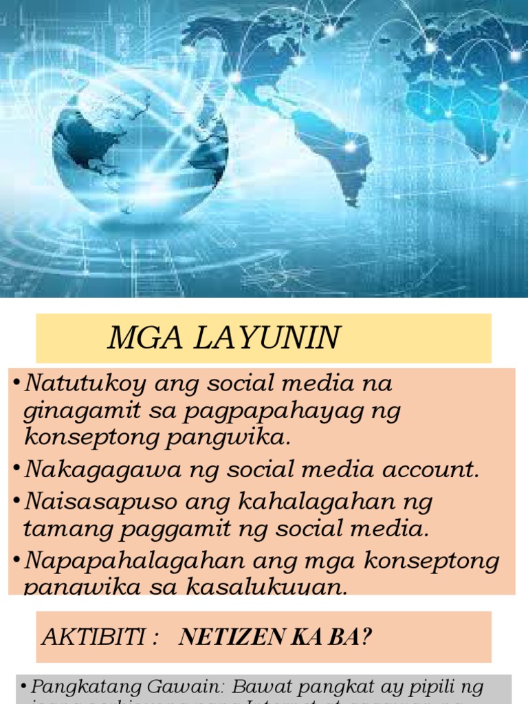 Wikang Filipino, Internet, at Social Media | PDF