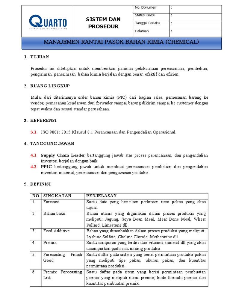 1 SOP PPIC Rencana Revisi 01 | PDF