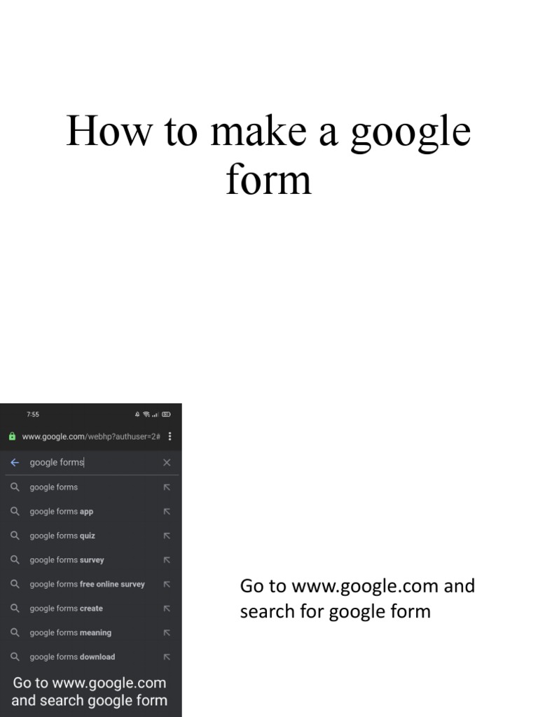How To Make Google Form | PDF